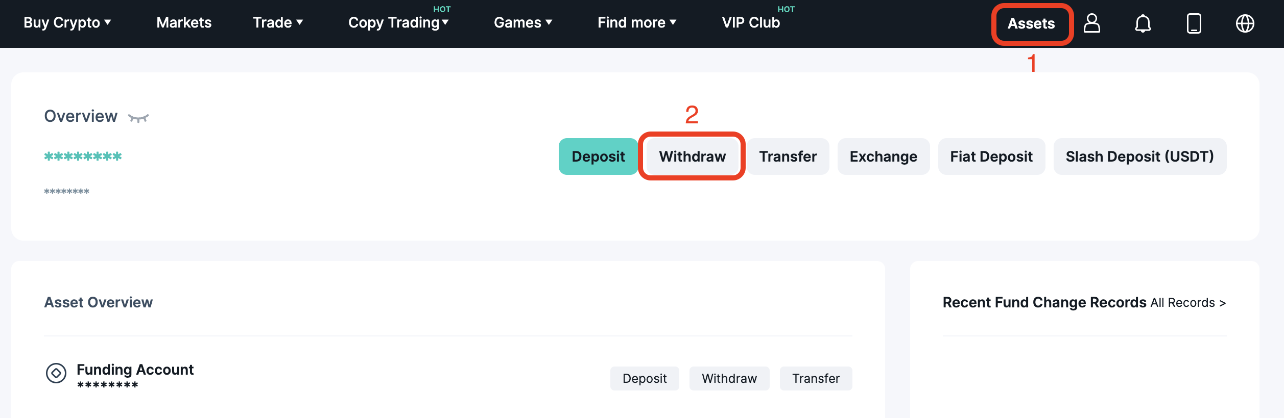 How to add/delete wallet addresses – ZOOMEX